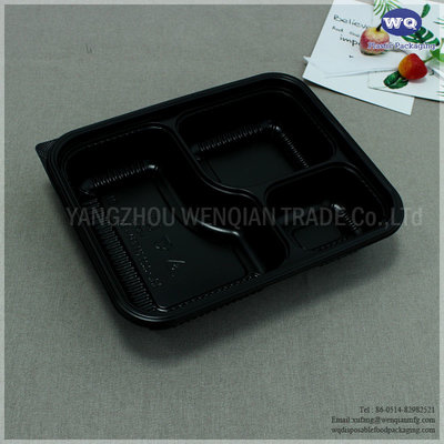 3-Compartment Takeaway Plastic Food Container-Microwavable Disposable Container-Disposable PP plactic Food Containers supplier