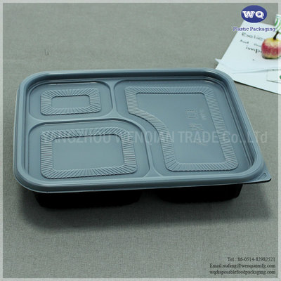 3-Compartment Takeaway Plastic Food Container-Microwavable Disposable Container-Disposable PP plactic Food Containers supplier