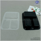 Diposable 3-Compartments Takeaway Plastic Food Container Disposable Food Grade PP Fast Food Box Food Usage Fast Food Box supplier