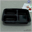 Diposable 3-Compartments Takeaway Plastic Food Container Disposable Food Grade PP Fast Food Box Food Usage Fast Food Box supplier