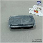 Plastic 3 Compartments Bento Box-Disposable Food Storage Containers-Disposable Plastic Containers-Disposable Lunch Boxes supplier