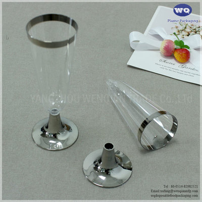 Disposable 5oz Plastic Champagne Cup Perfect For Outdoor Parties, Weddings, Picnics, Shatterproof Champagne Glasses supplier