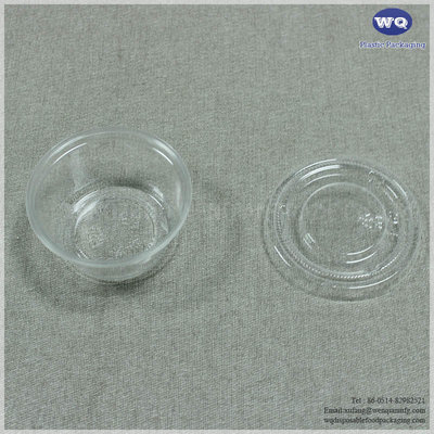 Wholesale 2 ,4 Ounce Clear Pet Ice-Cream Cup ,Pet Disposable Bowls With Flat Lids-Disposable Bowls For Soup-Lat Lid supplier