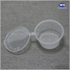 4oz Hinge PP Plastic Sauce Cup-Transparent Disposable PP Plastic Sauce Cup with Hinged Lid -food grade plastic Container supplier