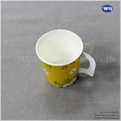 Disposable 6oz Handle Paper Cup Custom Printed  With Handle-Custom Printed Paper Coffee Cups-takeaway paper coffee cup supplier