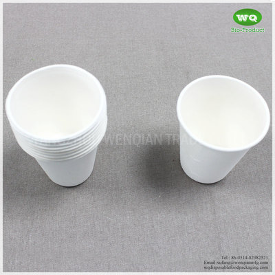 9Oz Natural Plant Fiber Drinking Cup, Easy Green 9oz Cup,High Quality Bleached Color Sustainable Bagasse Coffee Cup supplier