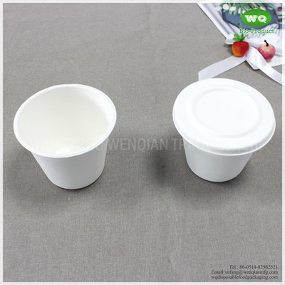 15oz(425ml) Biodegradable Bleached Sugarcane Bagasse  Cup With Lid -Easy Green Disposable Use Compostable Drinking Cup supplier