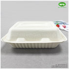 Disposable Natural Color Sugarcane Pulp 7x5 Inch Clamshell -Recycle Biodegradable Disposable Bagasse 9*6 Inch Lunch Box supplier