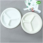Eco-Friendly Natural Plant 10 Inch 3-Compartments -Disposable Bioplastic 10 Inch Plate-Biodegradable Plastic Party Plate supplier