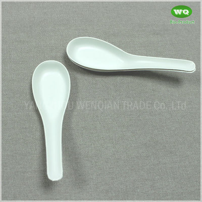 4.5 Inch Compostable Chinese Spoon,Customized Durable Disposable Utensils, Food Grade Plastic Cutlery Biodegradable supplier