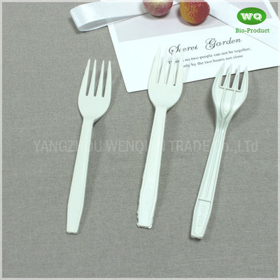 Biodegradable Corn Strach PP Fork 5.5Inch,6.3Inch,7inch-Food Grade Ingredients Disposable Fork Compostable Cutlery supplier