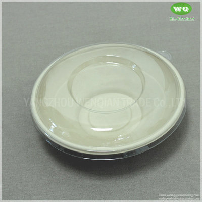 24oz Biodegradable Bagasse Bowl With Clear PET Lid, Eco-Friendly Natural Plant Fiber Pulp Salad Bowl Supplier &amp; factory supplier