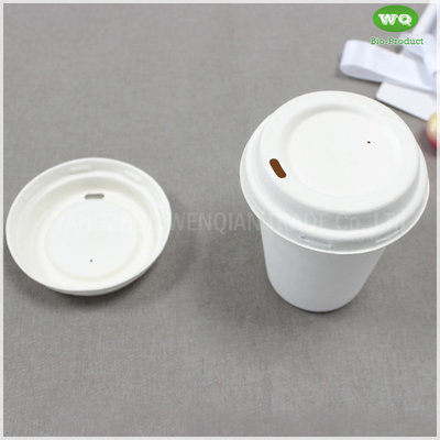 80mm/90mm Sugarcane Cup-Lid ,Leak-Proof Biodegradable Lids Of 8/12 Oz Branded Paper Coffee Cups And Water Drinking Cups supplier