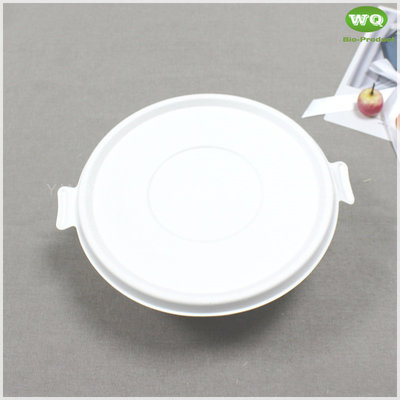 Bleached  Color 100% Eco-Friendly Sugarcane Disposable Soup Bowl With Lid -Durable Food Storage Containers With Lids supplier