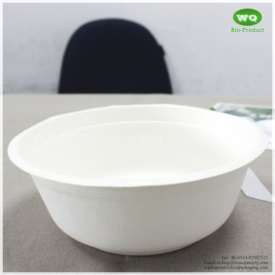 100% Biodegradable Bagasse fiber 32oz Disposable Soup bowl-astm 6400 Standard sugarcane bagasse pulp biodegradable bowl supplier