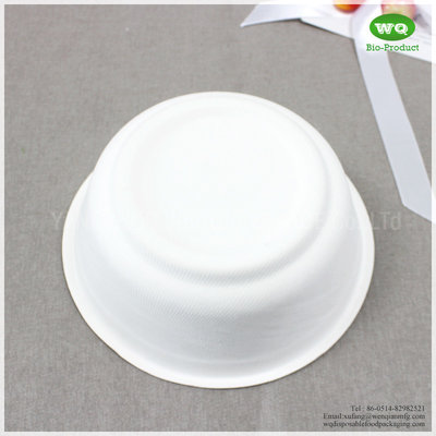 100% Biodegradable Bagasse fiber 32oz Disposable Soup bowl-astm 6400 Standard sugarcane bagasse pulp biodegradable bowl supplier