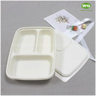850ml 3-Coms Biodegradable Corn Starch Lunch Box ,Factory Price Food Container for street food and food to go Caterers supplier