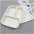 850ml 3-Coms Biodegradable Corn Starch Lunch Box ,Factory Price Food Container for street food and food to go Caterers supplier