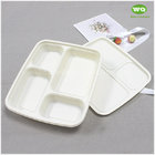 Eco-Friendly 4-Coms 900ml Corn Starch Lunch Box,A Renewable Resource China Factory Offered Disposable Takeout Containers supplier