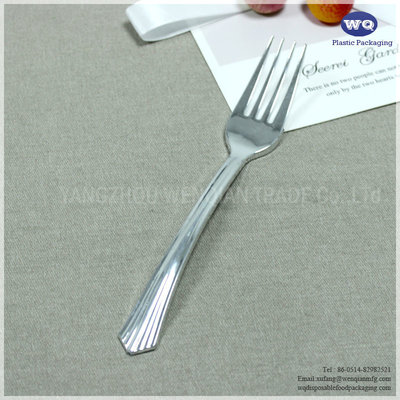 7 Inch Silver Plastic Silverware-Premium Heavyweight Disposable Utensils-Heavy Duty Flatware For Parties, Weddings supplier