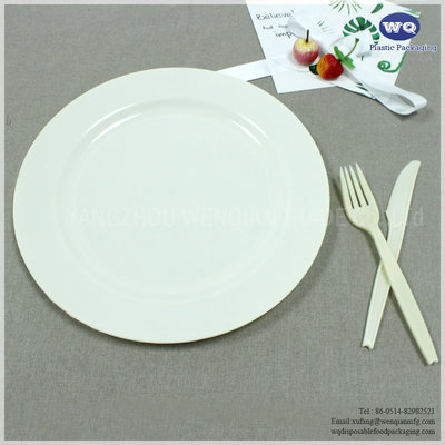 Wholesale 10.25 Inch  Plastic Plates, Heavy Duty Disposable Plates,best customer service elegant gold plastic plates supplier