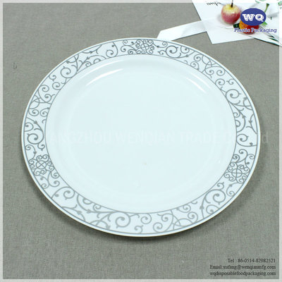 Wholesale 10.25 Inch  Plastic Plates, Heavy Duty Disposable Plates,best customer service elegant gold plastic plates supplier