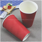 16oz Custom Printed Disposable Ripple Wall Coffee Cups, 16 Oz Paper Coffee,Personalized Paper Coffee Cups Factory supplier