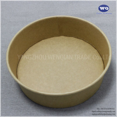 1300ml Kraft Paper Salad Bowl With PET Lid-Disposable Paper Bows-soup bowls disposable-disposable serving bowls supplier