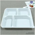 Disposable 4-Compartments Plastic Food Container With Lid Healthy Food Storage Disposable Plastic  Lunch Box supplier