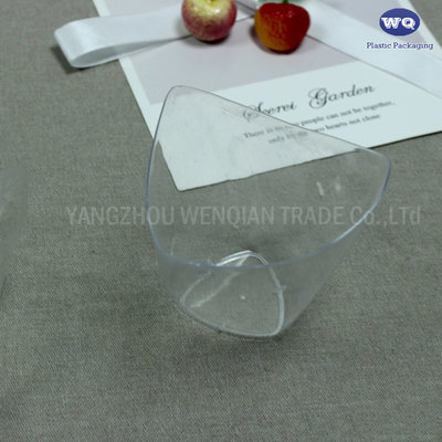 4oz Triangular Dessert Appetizer Tumbler Cups Plastic Disposable Cups-heat resistant disposable cups supplier