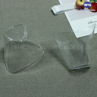 4oz Triangular Dessert Appetizer Tumbler Cups Plastic Disposable Cups-heat resistant disposable cups supplier