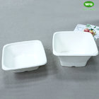 Eco-Friendly Square Sugarcane Pulp Takeaway Container With PET Dome Lid -Compostable Disposable Foodservice Products supplier