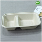 Biodegradable Unbleached 3-7 Lunch Box with Clear PET Lid- Eco-friendly Paper Pulp Bagasse Takeaway Food Containers supplier