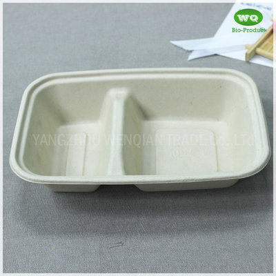 Biodegradable Unbleached 3-7 Lunch Box with Clear PET Lid- Eco-friendly Paper Pulp Bagasse Takeaway Food Containers supplier