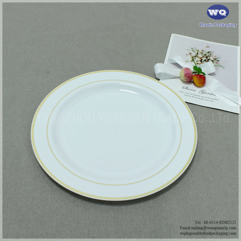 9 Inch Fancy Hot-Stamp Plate,Elegant 10.25 Inch Party Plate,Single Use Dinnerware,Good Price Factory Injection Plate supplier