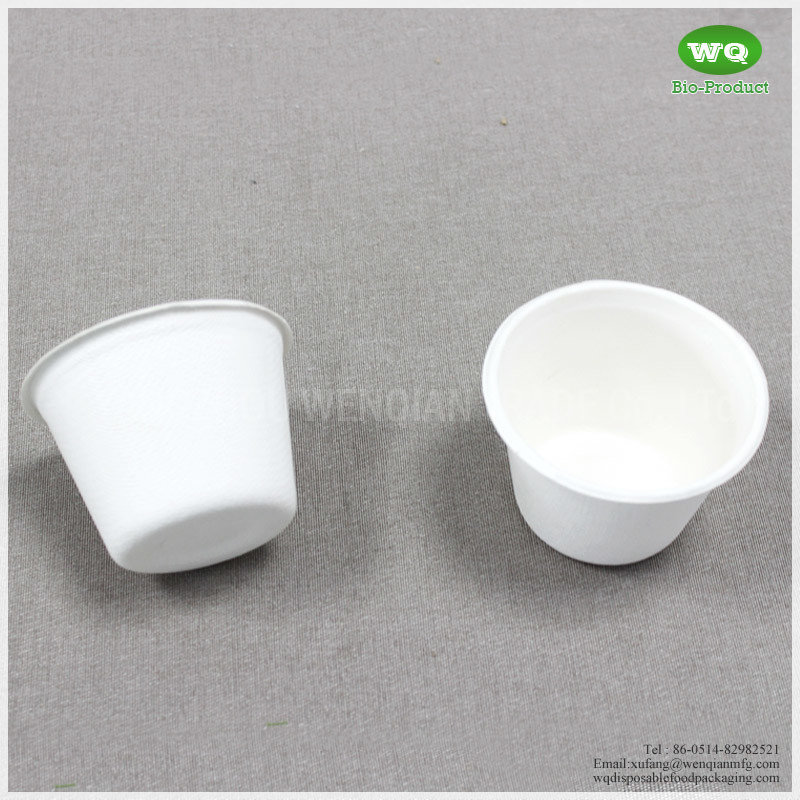 Sugarcane Pulp Sauce Cups 2/5/12 Oz-Biodegradable bagasse products Portion Cup  Perfect For Sauces, Samples, Condiments supplier