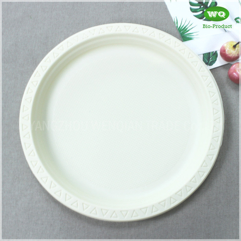 Biodegradable Corn Starch Plastic Plate 6 Inch,Easy Green Bioplastic Plate 7inch,High Quality Heavyduty 9 Inch Plate supplier