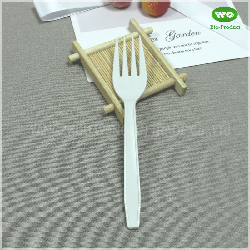 Biodegradable Corn Strach PP Fork 5.5Inch,6.3Inch,7inch-Food Grade Ingredients Disposable Fork Compostable Cutlery supplier