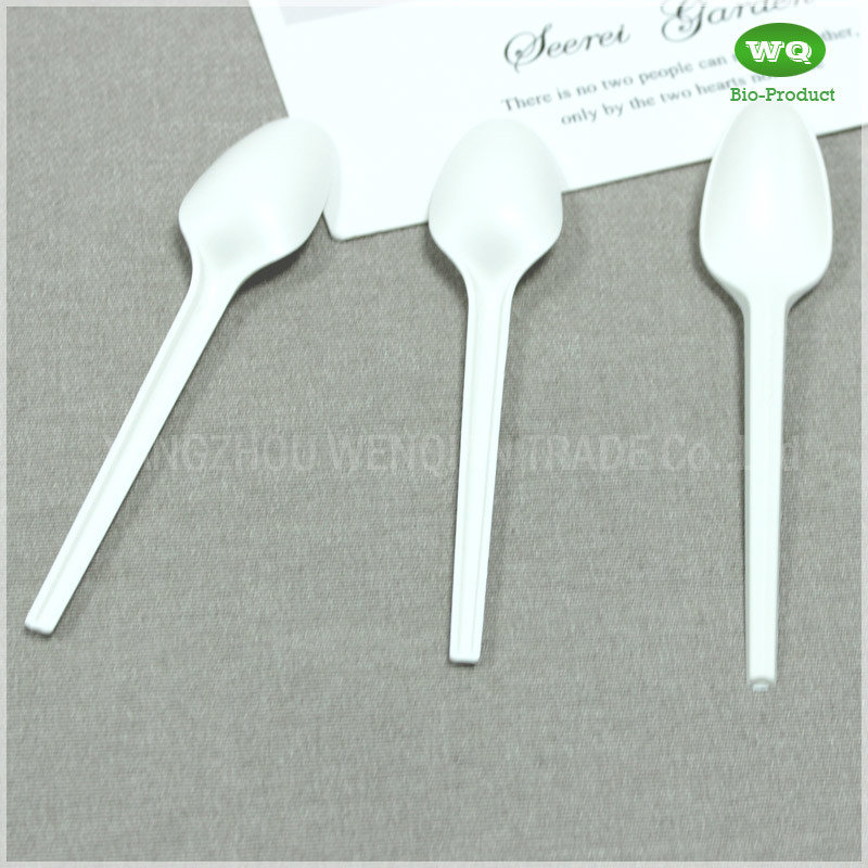 Bulk Compostable CPLA 4.7&quot; Ice Cream Spoon,Compostable Eco-Friendly Biodegradable Cornstarch, CPLA Disposable Spoon supplier