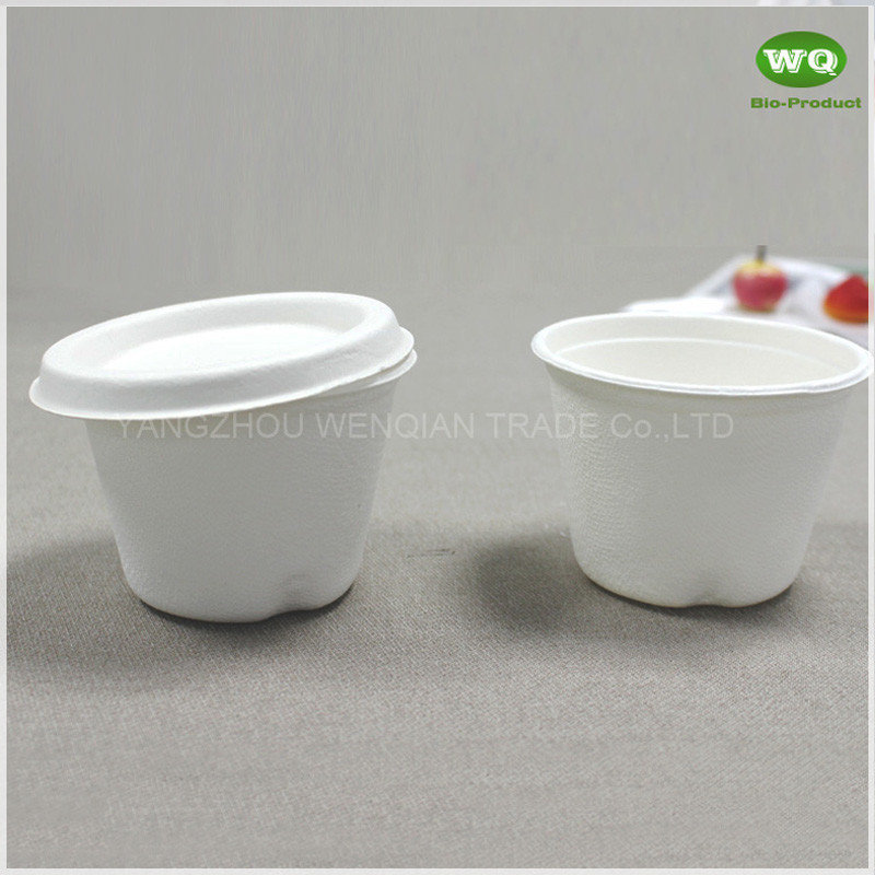 100% Biodegradable 2oz Sugarcane Containers With Lids -Biodegradable Bagasse Fiber Condiment Jello Shot Cups Portion Cup supplier